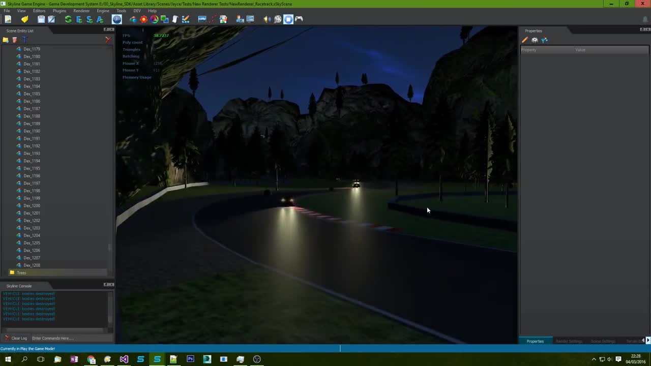 SGE New Renderer Nighttime Track Video Skyline Game Engine ModDB