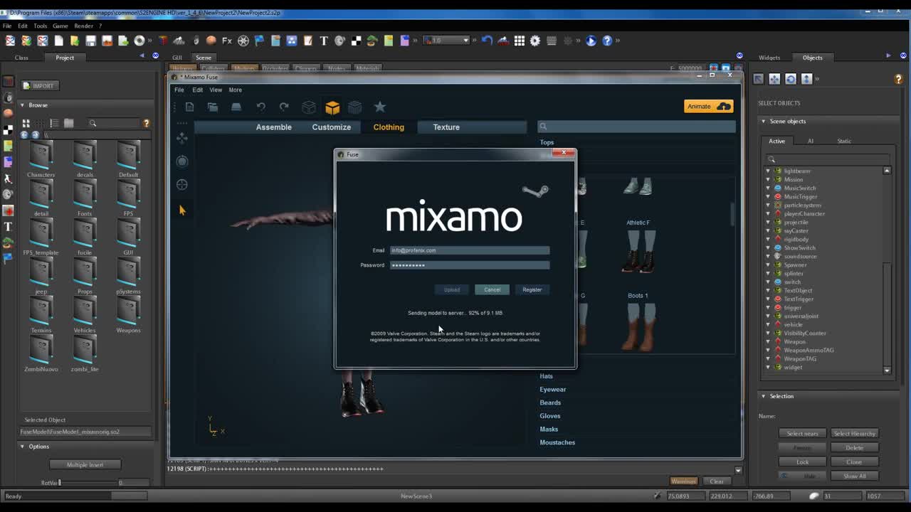 S2ENGINE HD 1.4.6 - B8 - Importing a Character fro video - IndieDB