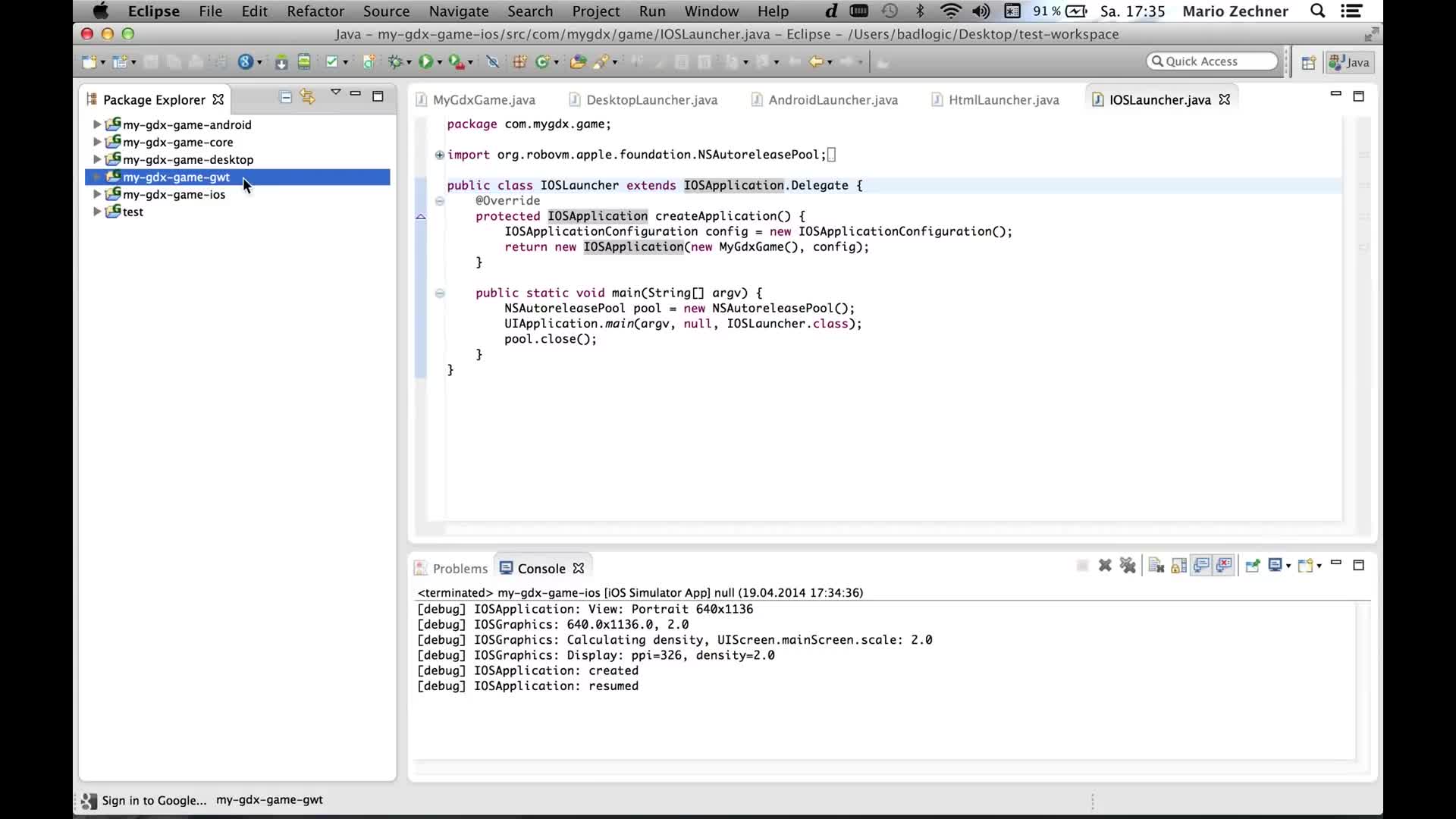 Running and Debugging in Eclipse video - libGDX - IndieDB