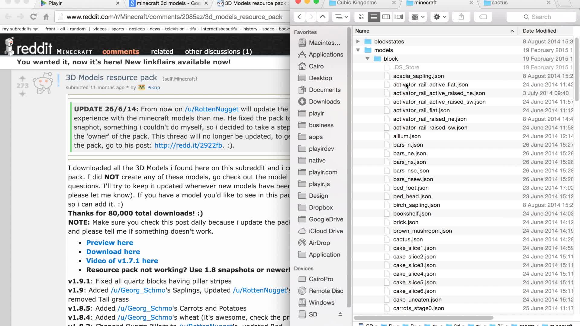Importing MineCraft 3D Model Resource Packs video - Playir - Indie DB