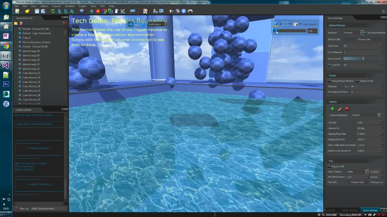 Skyline Game Engine - Bouyancy Tech Demo video - IndieDB