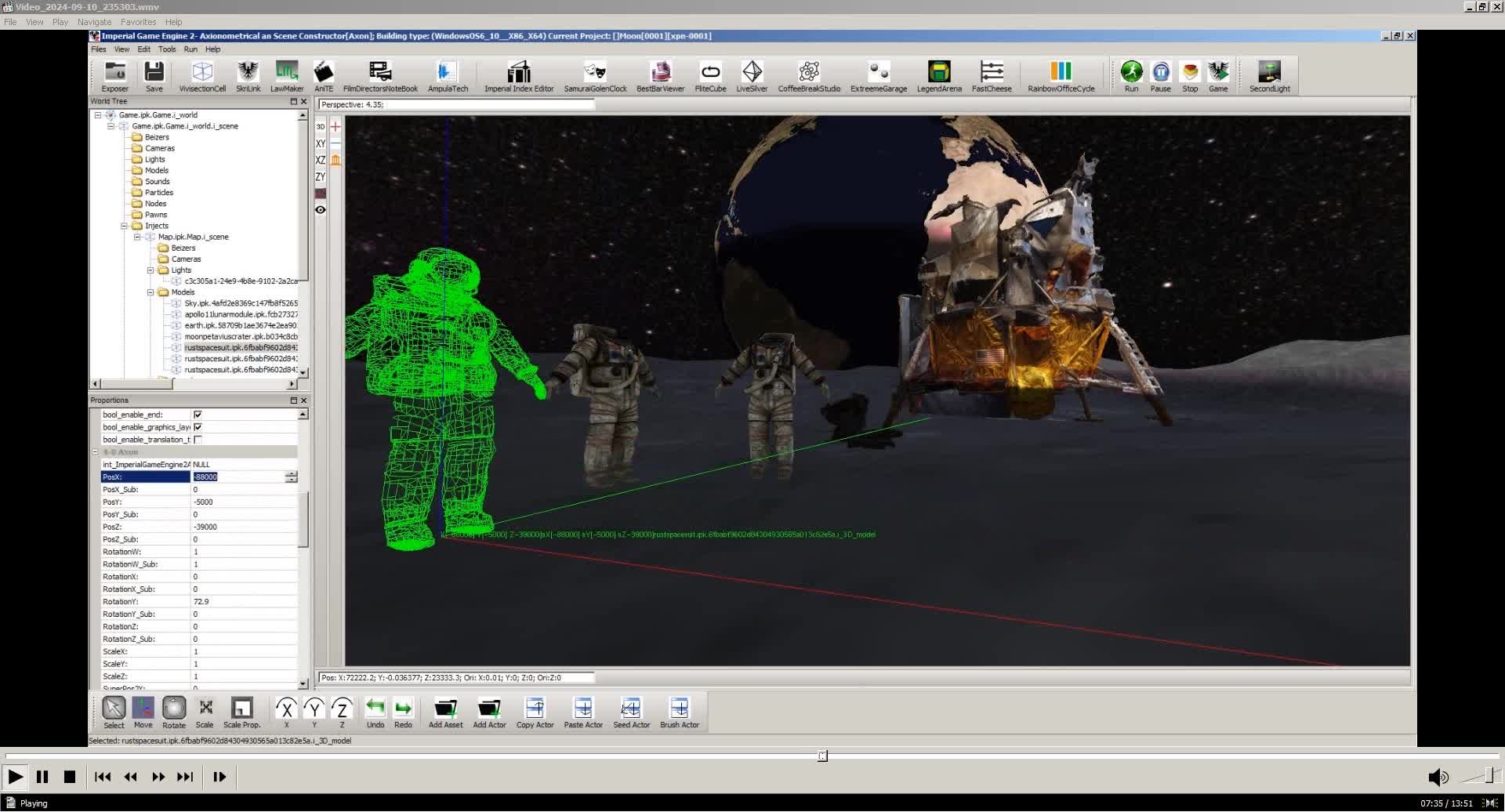 Imperial Game Engine 2- v59.2[7924] - Moon Scene Tests; part 2 video ...