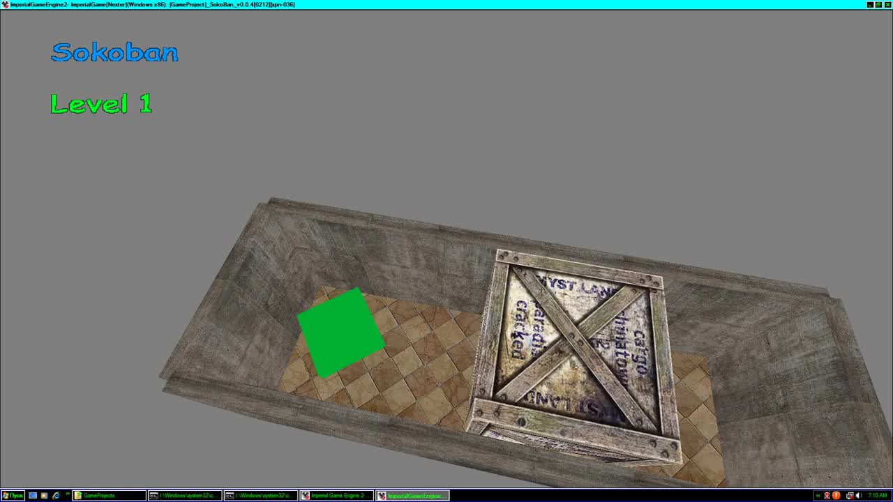 Sokoban level 1 video - Imperial Game Engine 2 - IndieDB