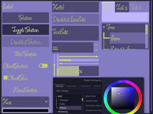Blazium Theme Generator Base Color video - IndieDB