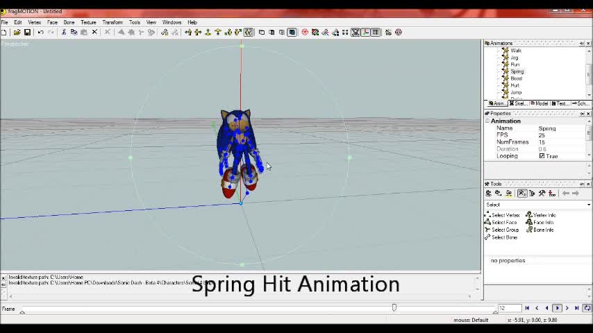 Sonic Model Animation Preview video - IndieDB