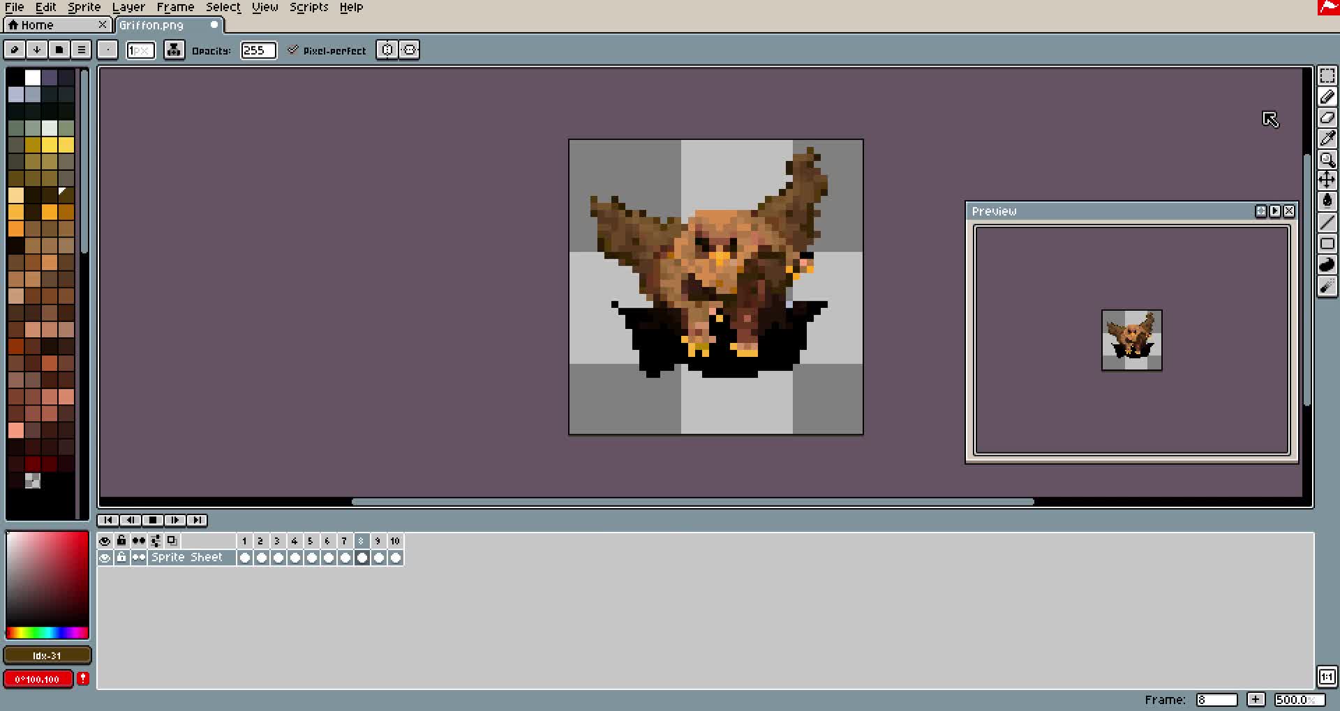 Griffon png LibreSprite v1 2 973d0e3d SDL 2024 07 14 15 29 09 video ...