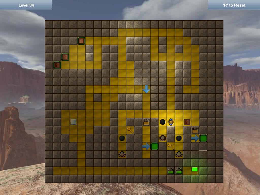 Level 34 - Pressure switches, locks and cannons! video - Gray's Maze ...