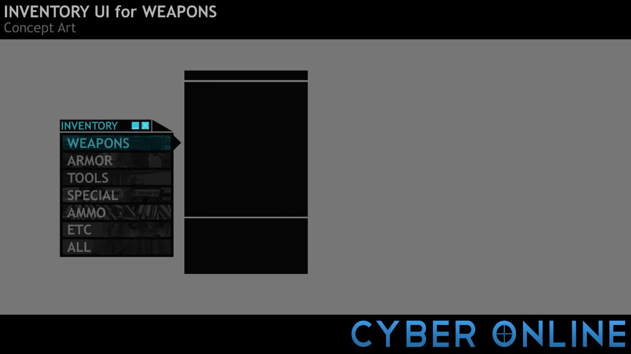Inventory UI Animation | Weapons video - REbound: The Last Call - IndieDB
