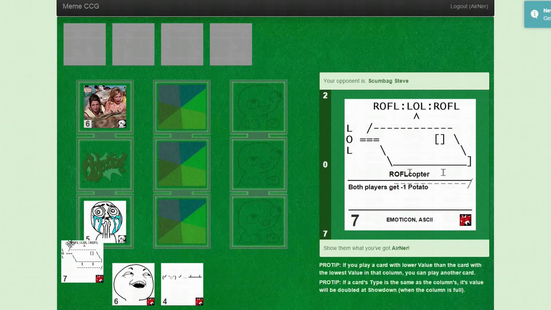 Meme CCG Tutorial video - IndieDB