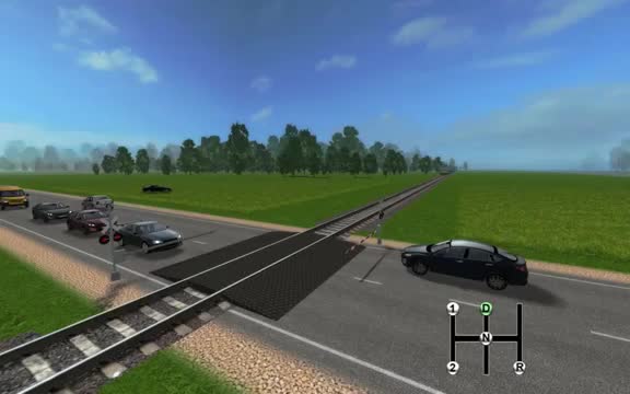 railroad intersection test with blockers video - 3D Driving Simulator ...