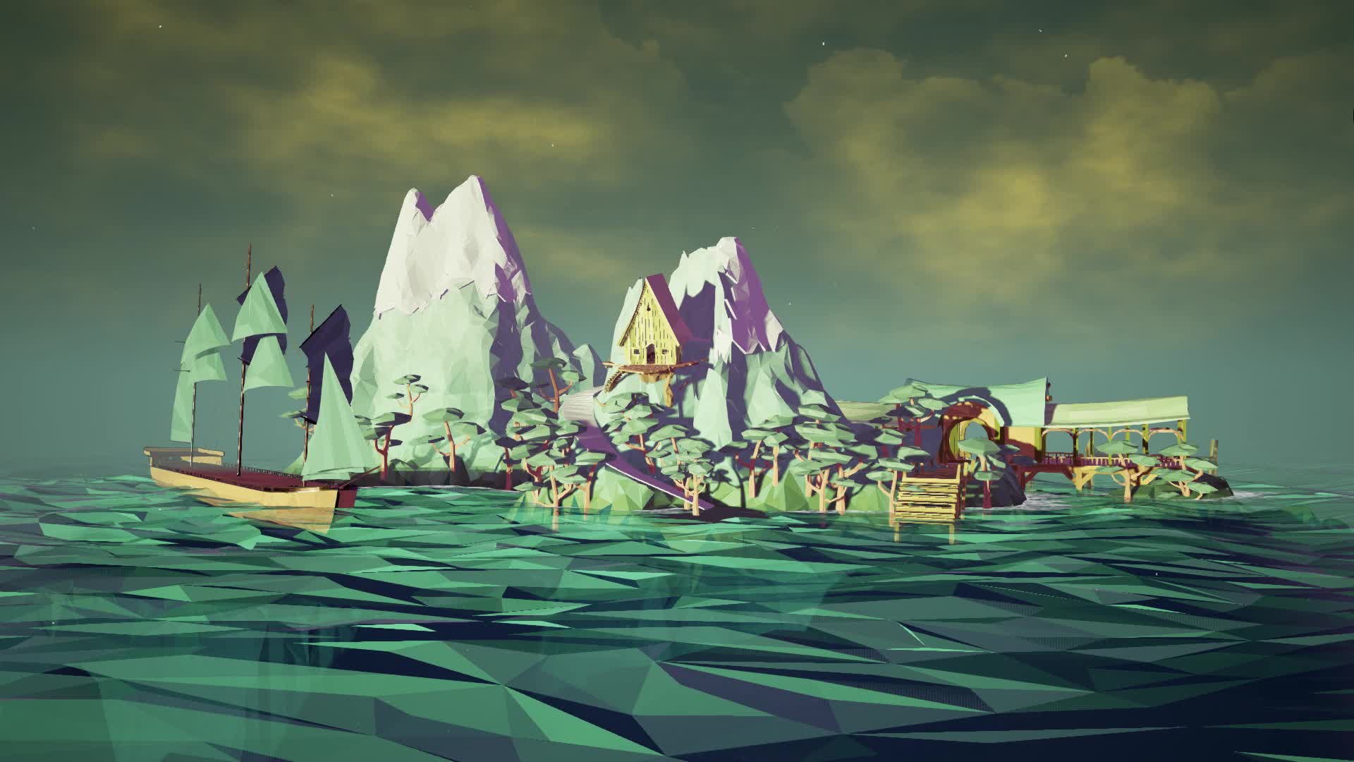 Player created island in Traverse MMO Sandbox Game video - IndieDB