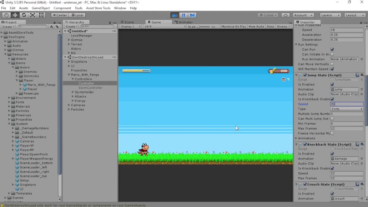 Rex Engine: Make your game control like Super Mario Bros. video - IndieDB