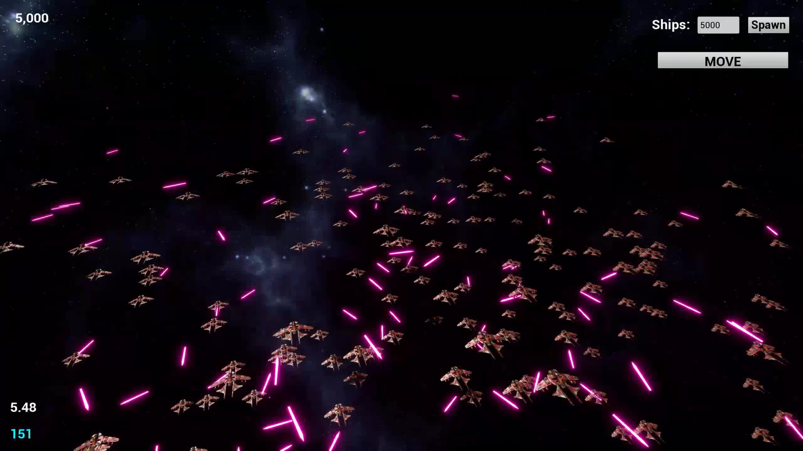65k lasers 5k spaceships 200 FPS video - HORU - IndieDB