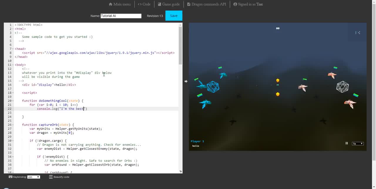 Code Your Dragon A.I. video - DragonScript Arena - Indie DB