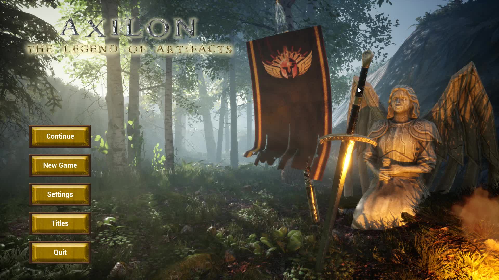 The menu from our game video - Axilon: Legend of Artifacts - ModDB