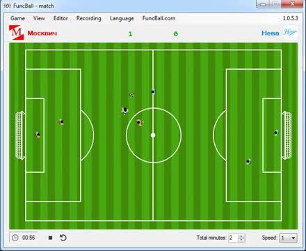 FuncBall match (football coding game for programme video - IndieDB