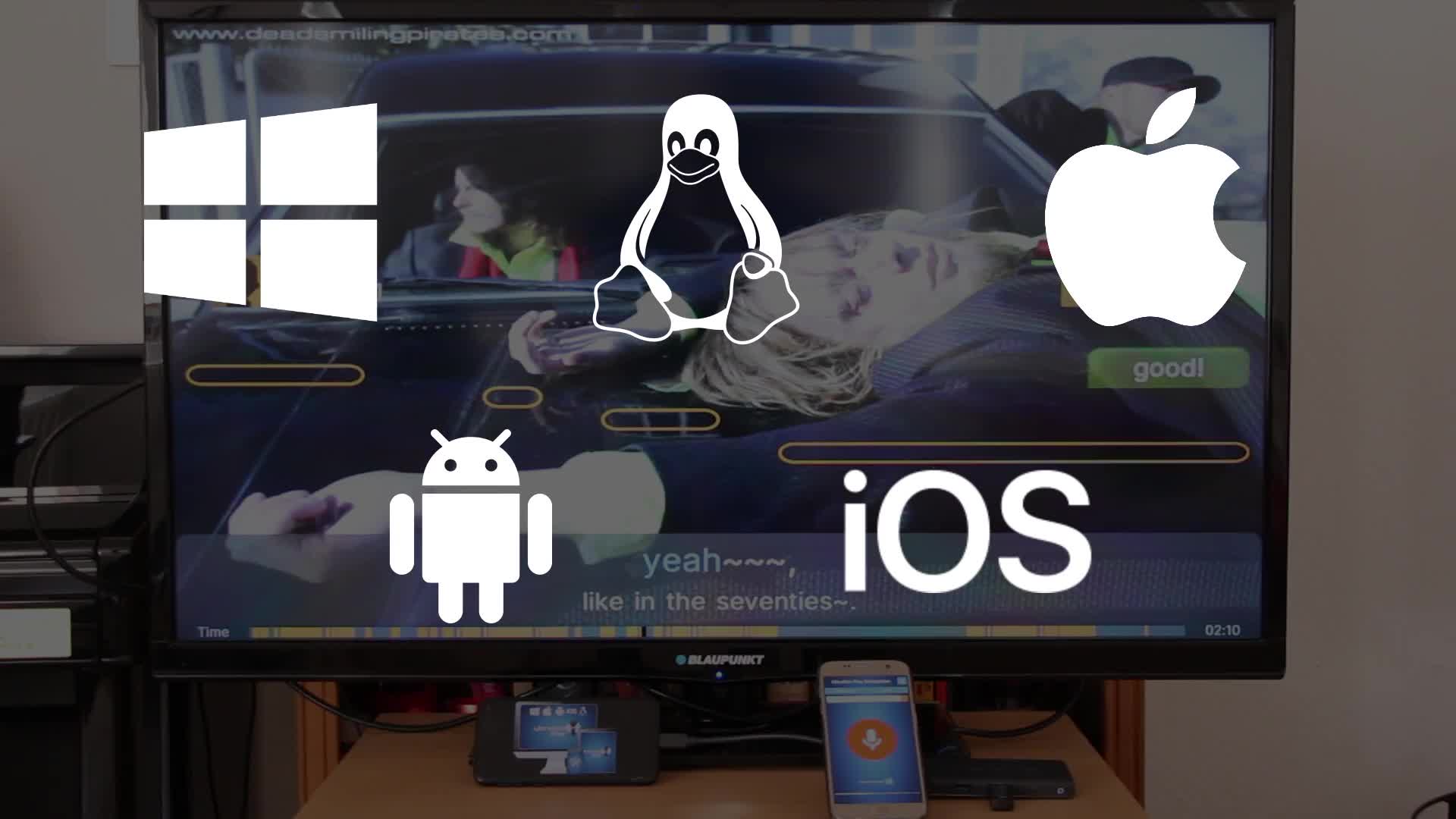 UltraStar Play running on smartphone connected to TV - open source ...