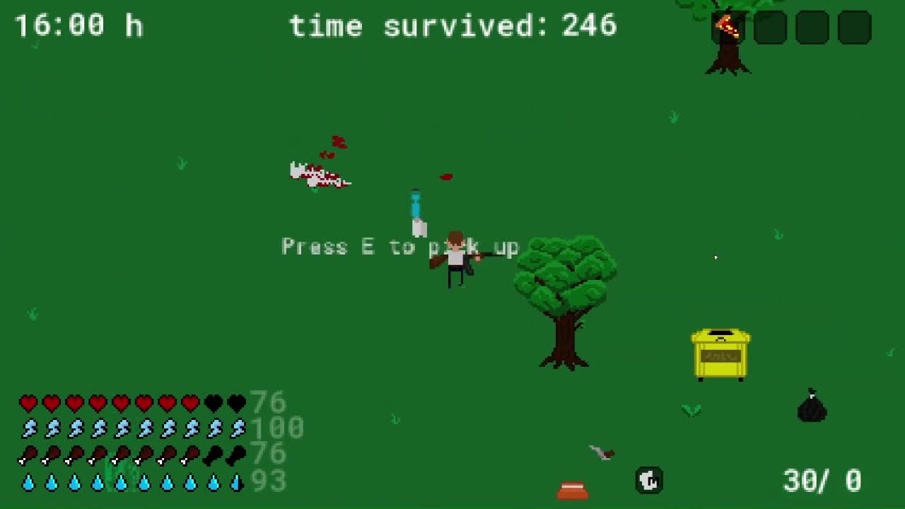 PlanetZ - survival mode gameplay. (Indie GMS2 game video - ModDB