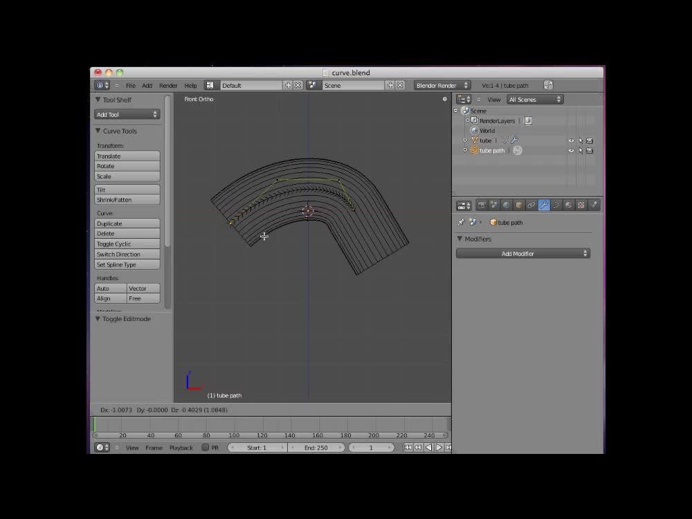 #6 Curve Modifier by Neal Hirsig video - Blenderheads - IndieDB