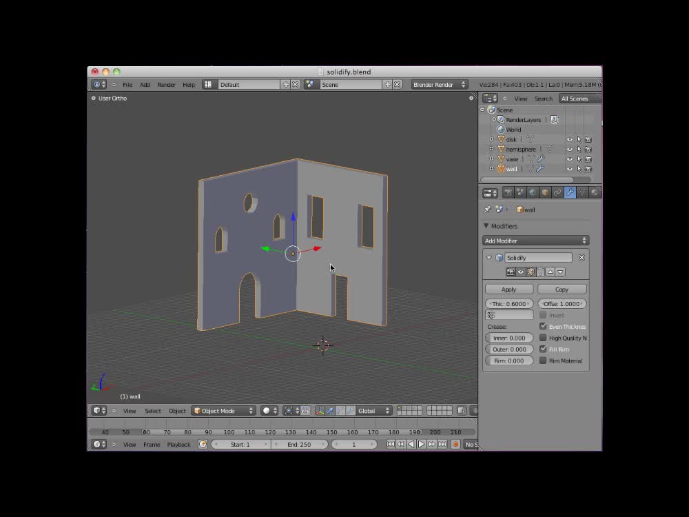 #8 Solidify Modifier by Neal Hirsig video - Blenderheads - IndieDB