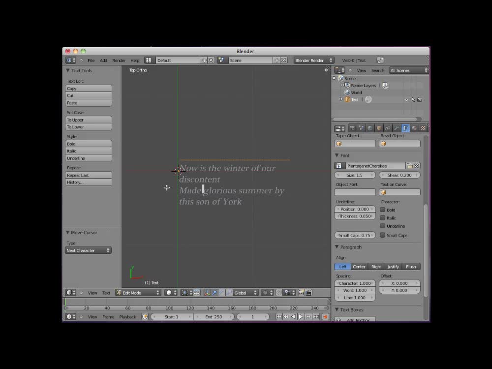 #8 Text Objects by Neal Hirsig video - Blenderheads - Indie DB