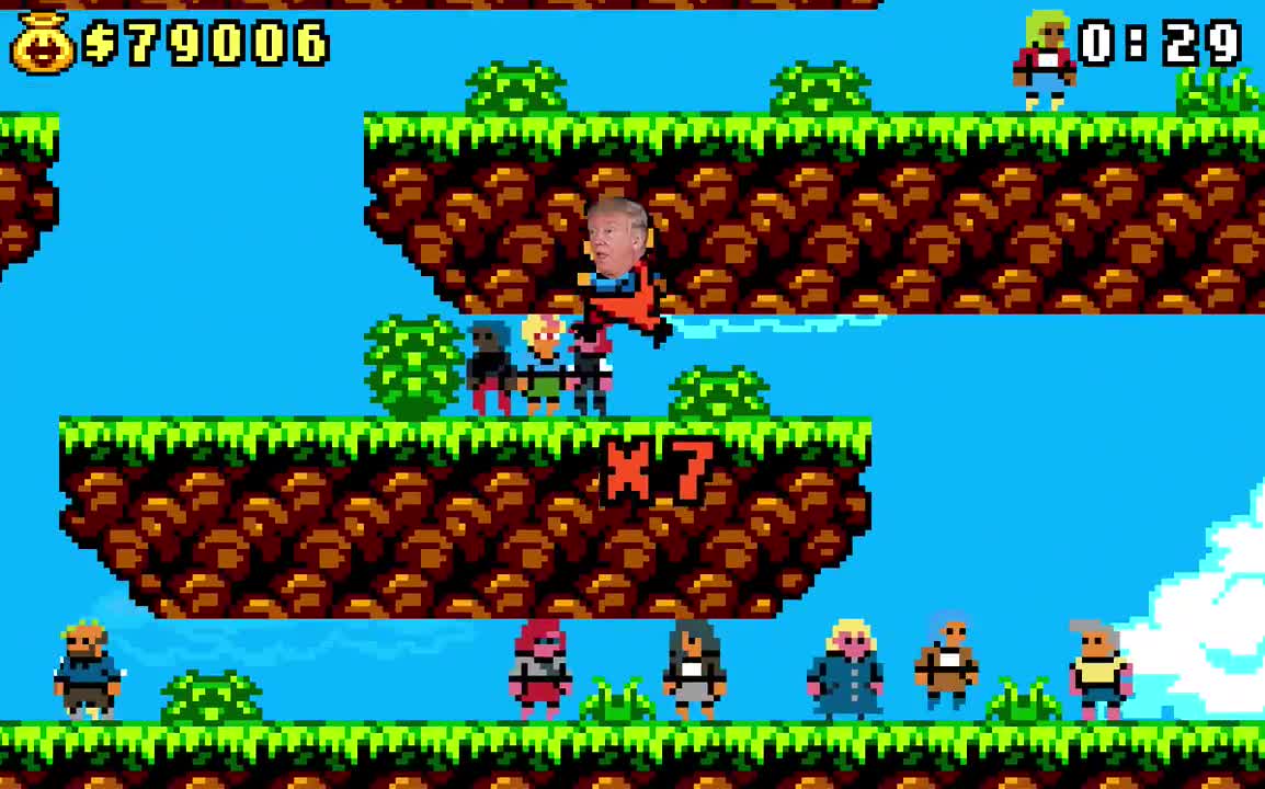 Trump Jump Gameplay video - One Happy Giant - IndieDB