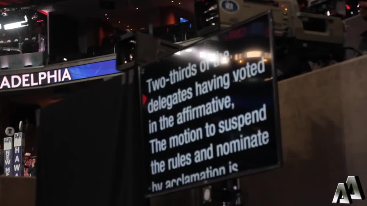 DNC Fraud EXPOSED!! Reading A "LIVE VOTE" From A Teleprompter video ...