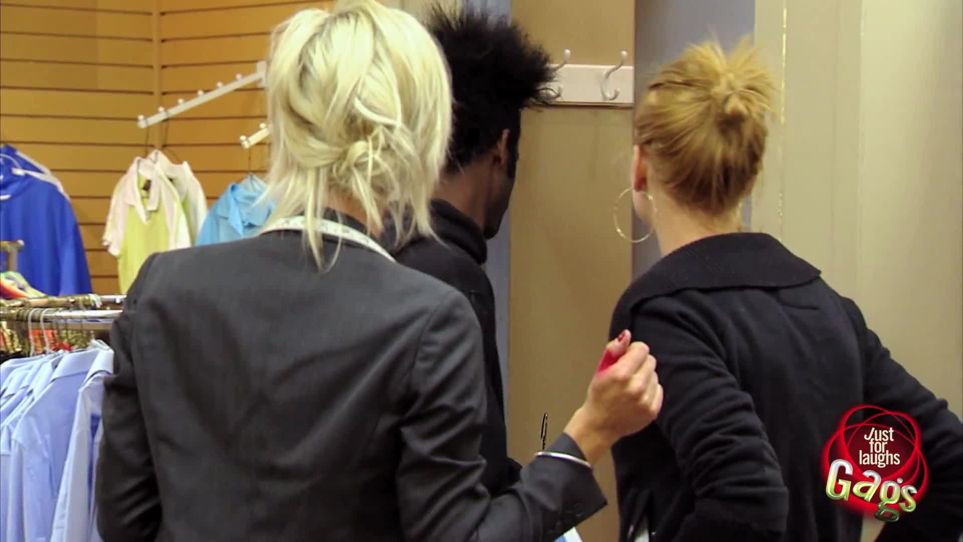 Gags: Just For Laughs - Changing room Prank video - Humor, satire ...
