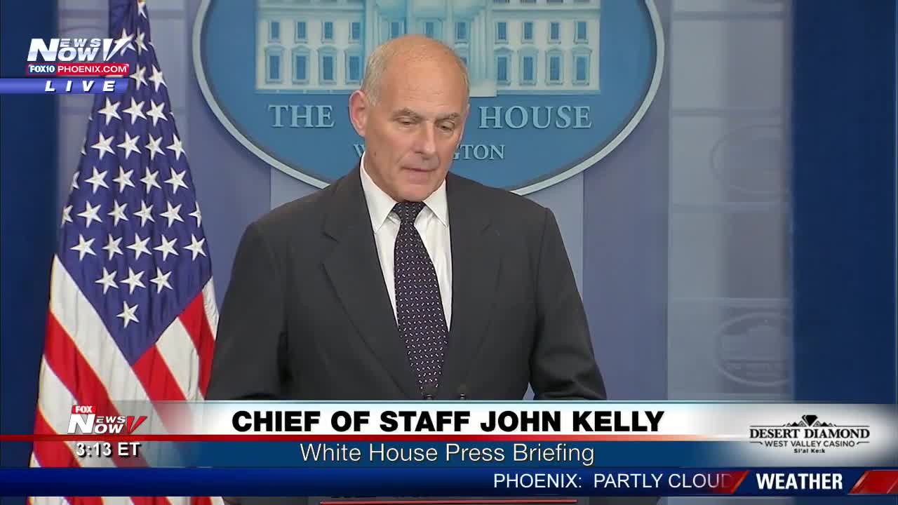 John Kelly White House Press Briefing, October 19th. video ...