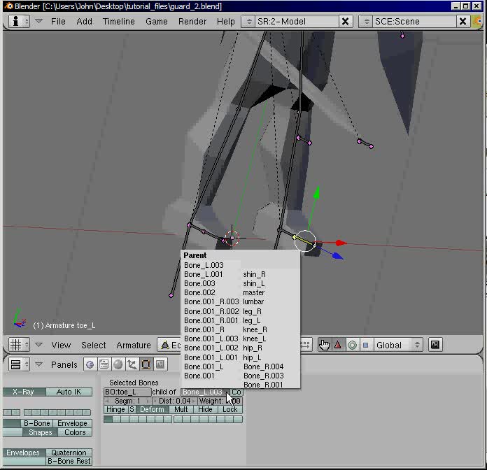 Building a humanoid armature in Blender - part 2 video - John.d.h - IndieDB