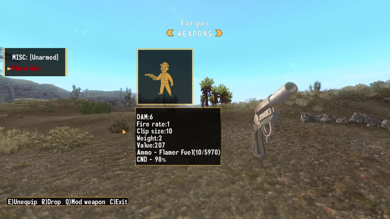 FNV Arsenal Weapons Overhaul - Flare Gun video - Desert_Ranger_W2 - ModDB