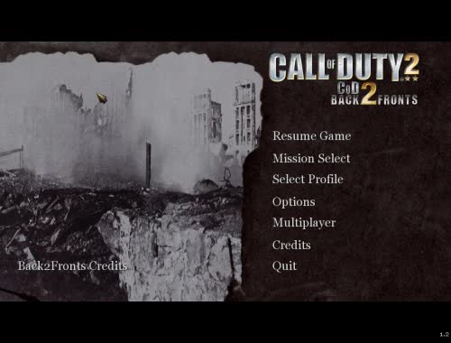 CoD2 Back2Fronts main menu video - ModDB