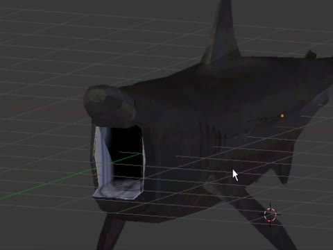 Basking Shark model, texture, and animation video - Shark!! Hunting the ...