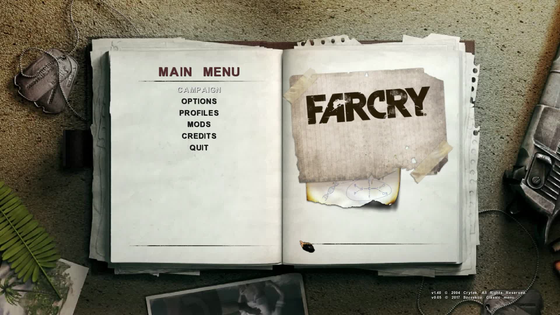 Classic menu remake? video - Minimap mod for Far Cry - ModDB