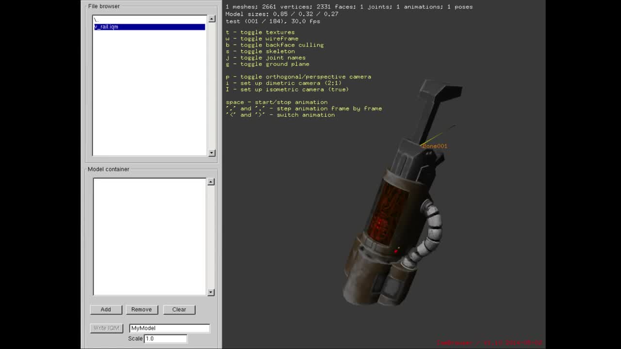 Quake 2 weapon Rail Gun iqm animation video - ModDB