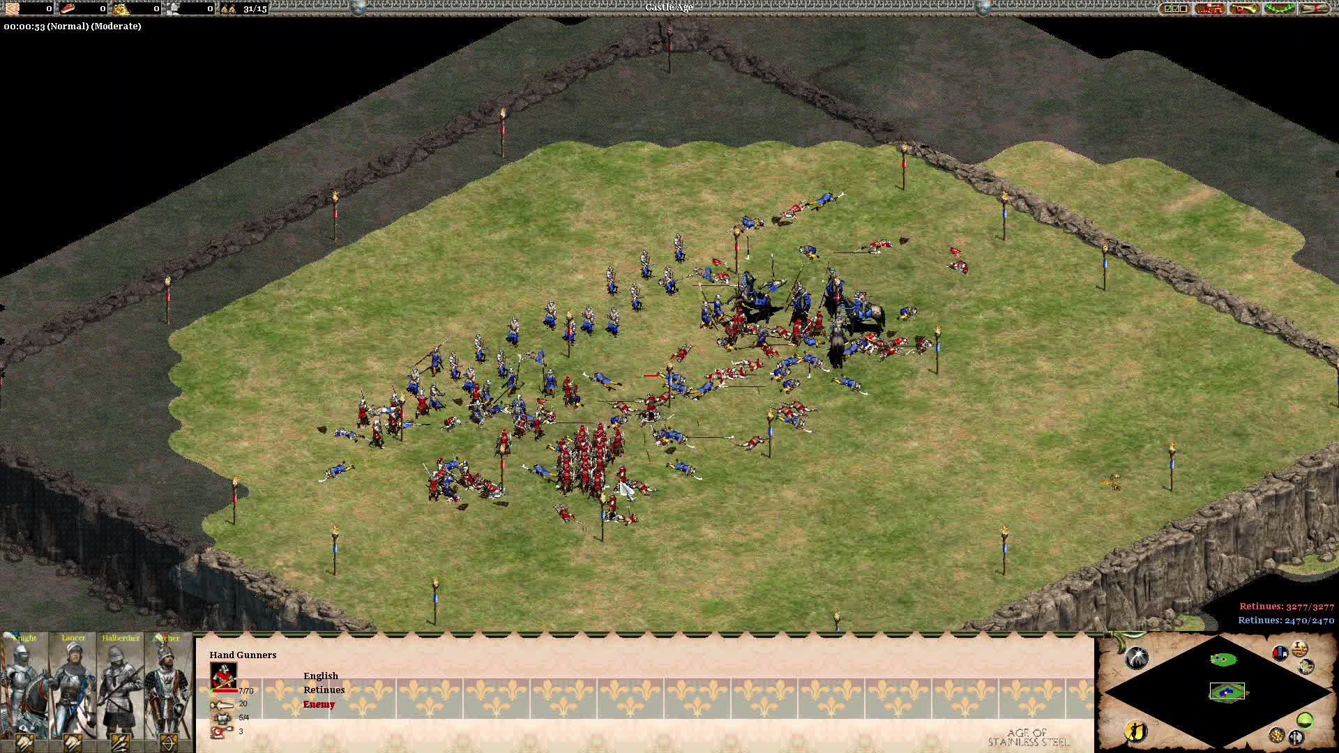 Castle Age Battle video - Age of Stainless Steel mod for Age of Empires ...