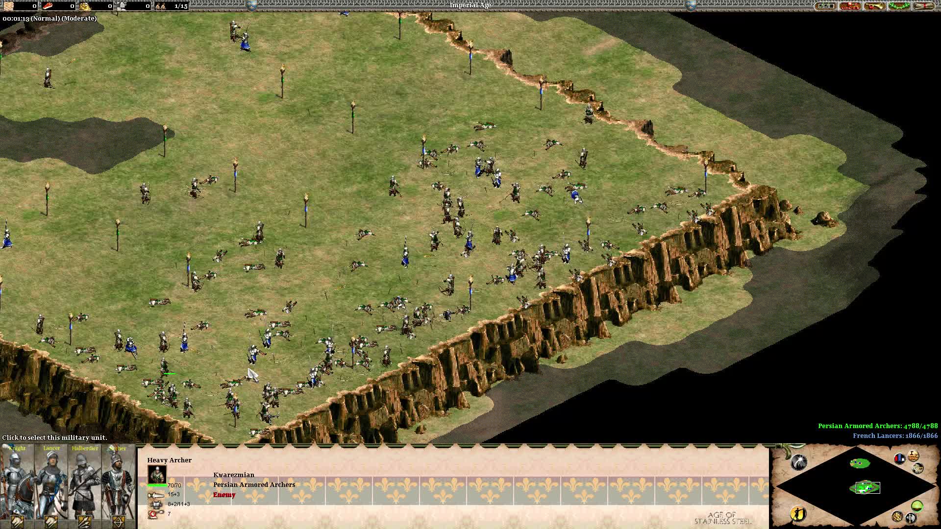 Royal Knight vs Heavy Archer video - Age of Stainless Steel mod for Age ...