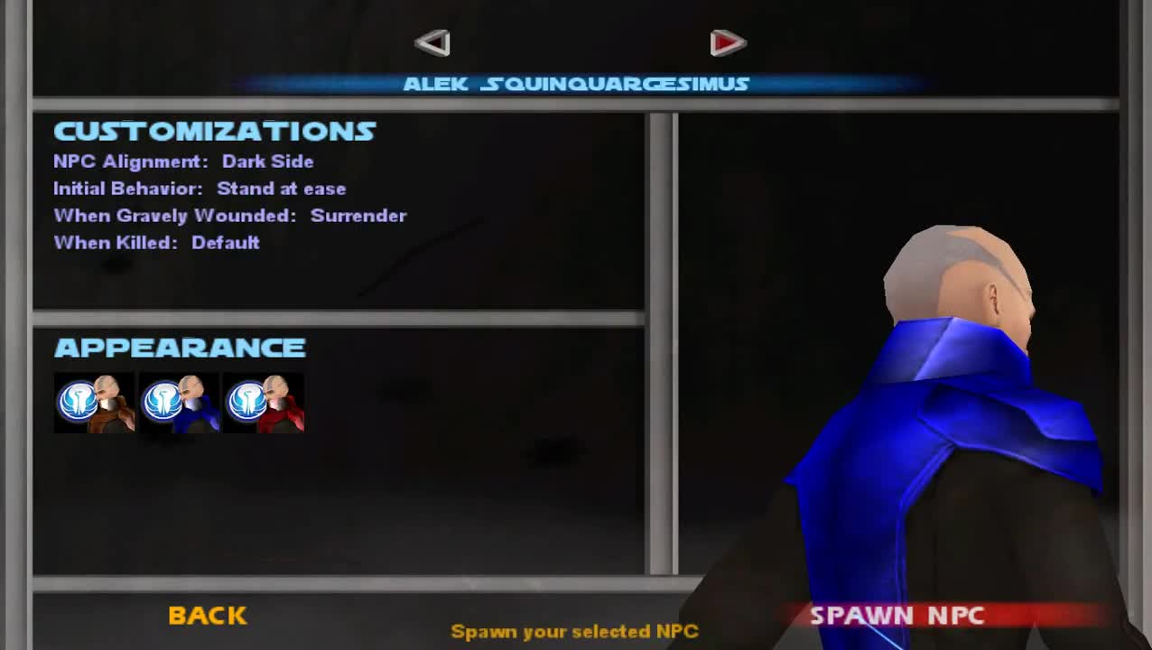 SWGL: NPC Spawner Pre-Alpha Demonstration video - Star Wars: Galactic ...