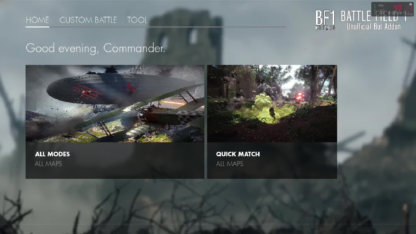 BF1 Bot Mod [Standalone] Main Menu video - Battlefield 1 Bot Mod for ...