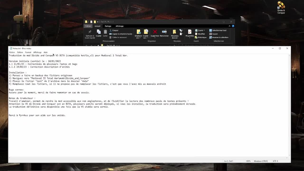 Tuto installation de la traduction video - ModDB
