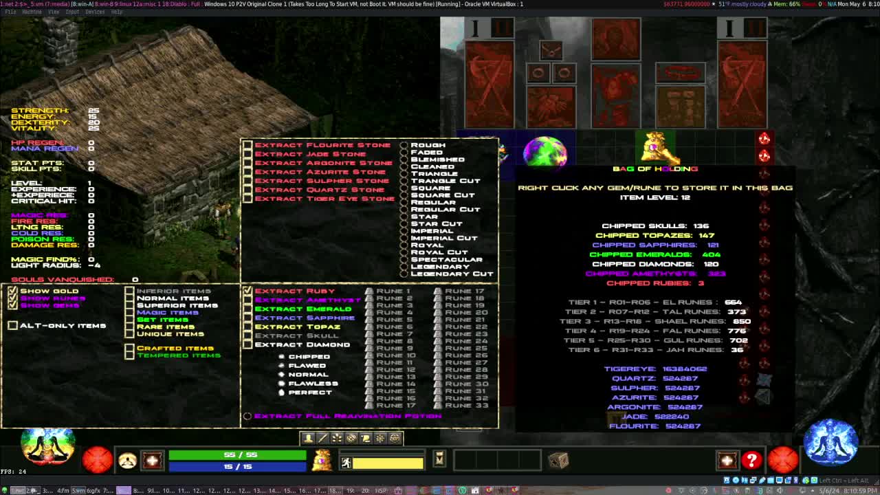 Diablo II Gem/Rune/Stone Extraction GUI and Bag of Holding video - ModDB