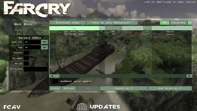 Notifications about servers in Far Cry 1 FCAV video - Far Cry Advanced Version | Fixes ...