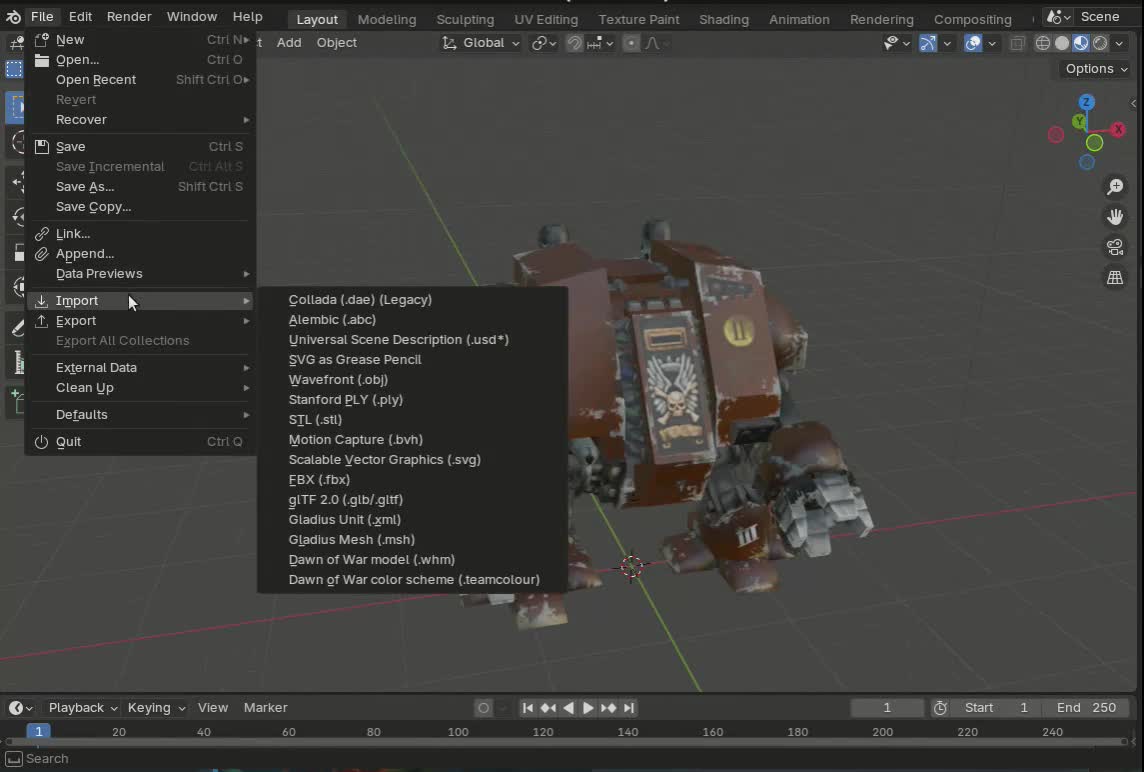 Teamcolour import in Blender video - ModDB