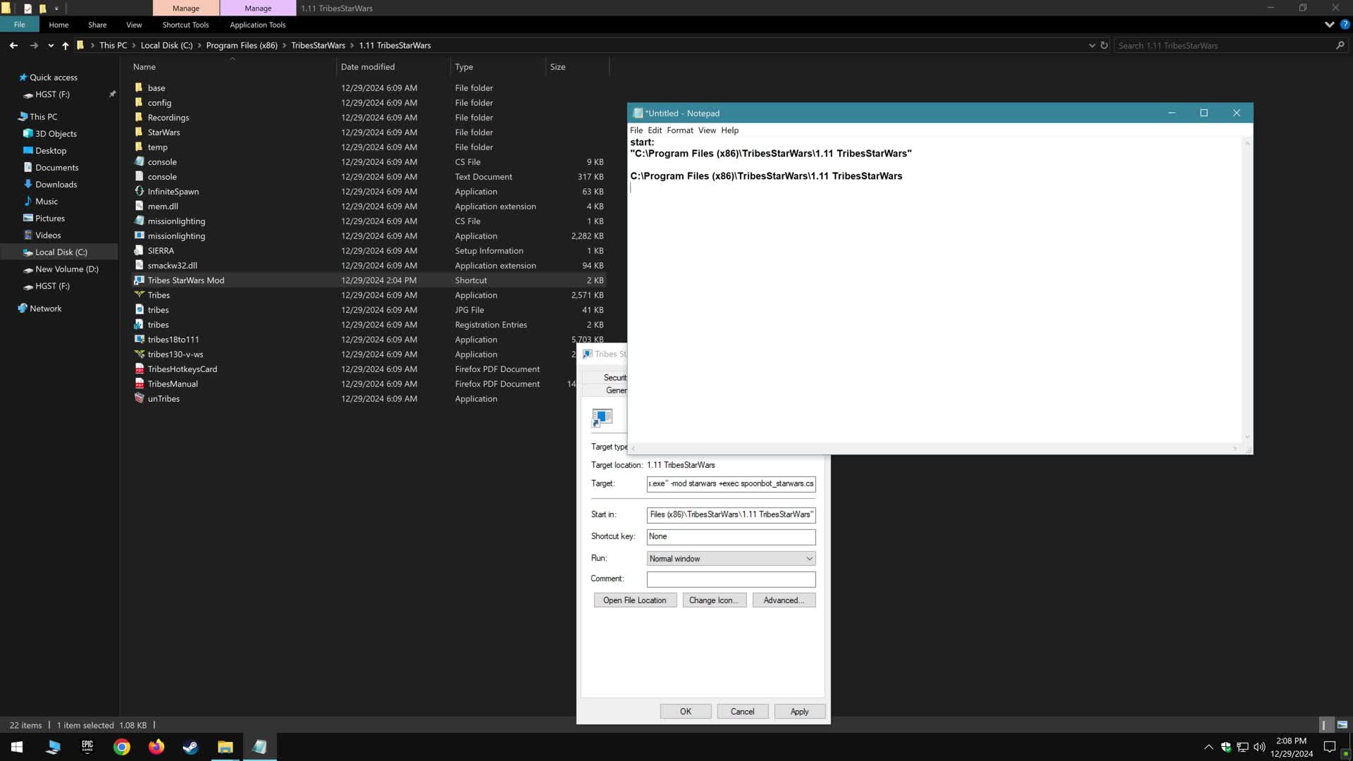 Mod Setup video - Tribes Star Wars mod for Starsiege: Tribes - ModDB